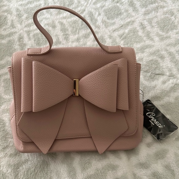 Bags | Crossi Pink Bow Crossbody Bag | Poshmark